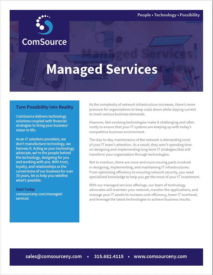 Managed Services Data Sheet Managed Services Data Sheet